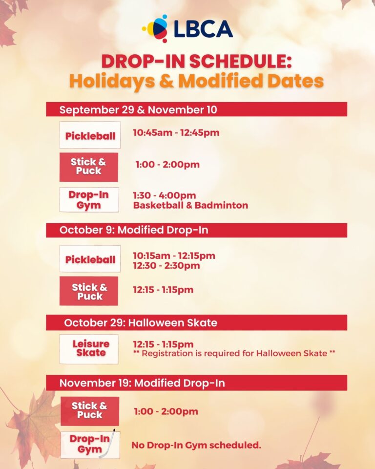 Drop-In Schedule – The LBCA